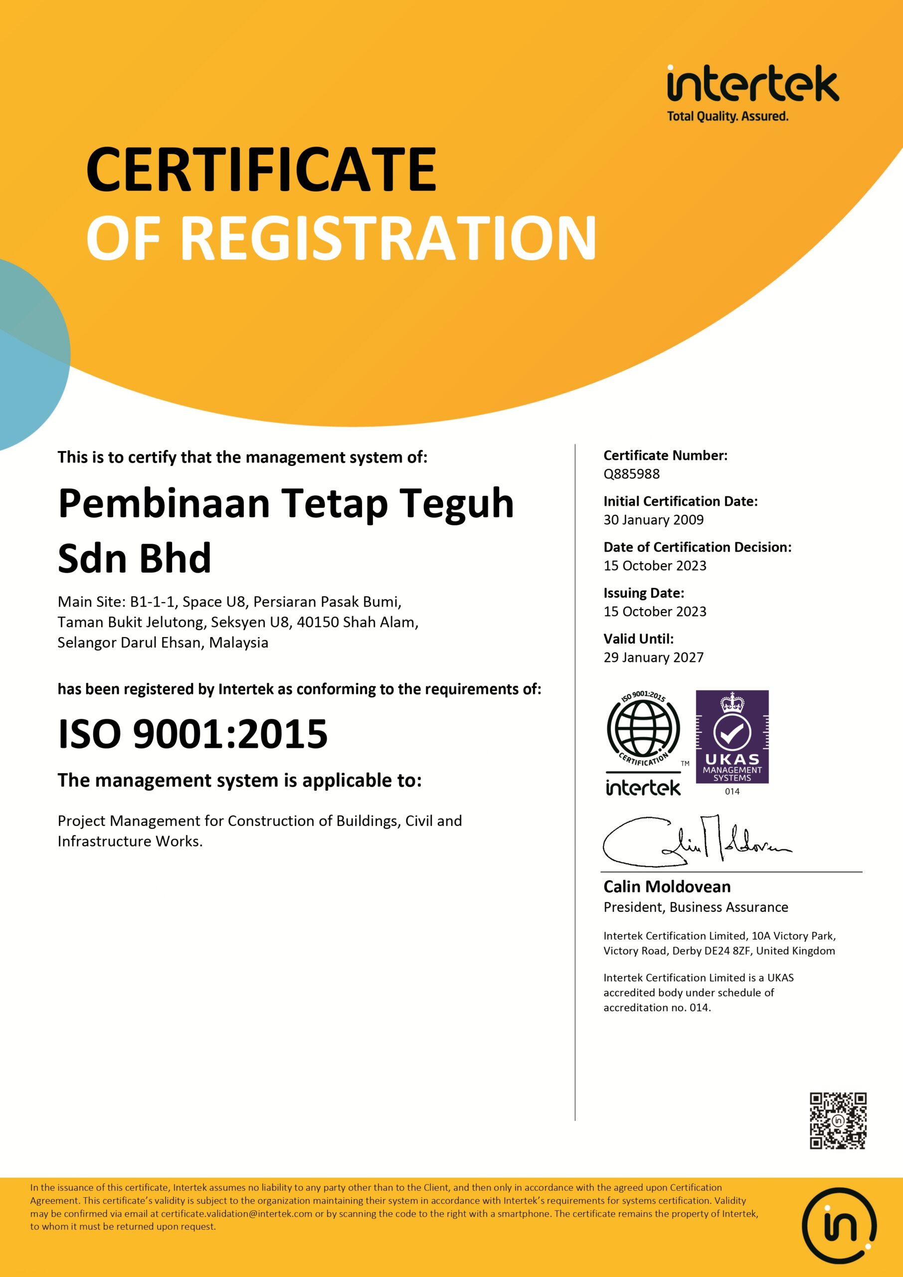 ISO 9001:2015 - PTT Synergy Group